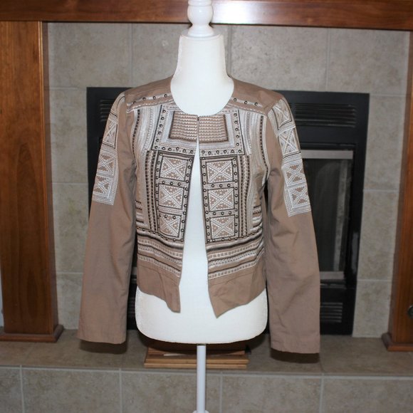 Moon River | Jackets & Coats | Moon River Geometric Style Embroidered ...